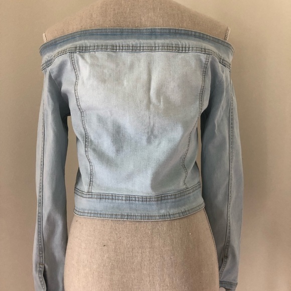 Jackets & Coats | Off Shoulder Denim Jacket | Poshmark